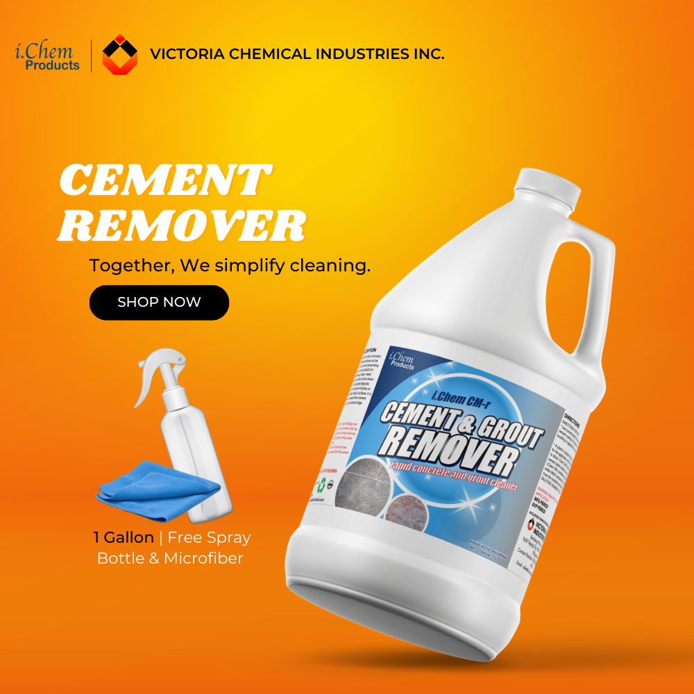 ICHEM PRODUCTS CEMENT REMOVER 1 GALLON (CEMENT & GROUT REMOVER, FOR ...