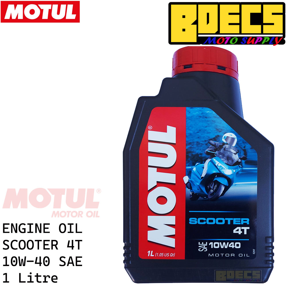 Motul Engine Oil Scooter 4T 10w-40 Genuine Product 0.8 Liter/ 1 liter I ...