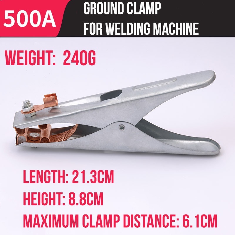 300 & 500 Amp Welding Cable Earth Clamp Earth Ground Manual Welder ...