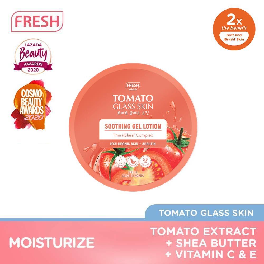 Fresh Skinlab Tomato Glass Skin Soothing Gel Lotion (300ml) - with ...