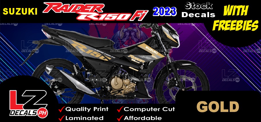 Suzuki Raider R150 Fi (2023) Stock Decals / Stickers with Freebies ...