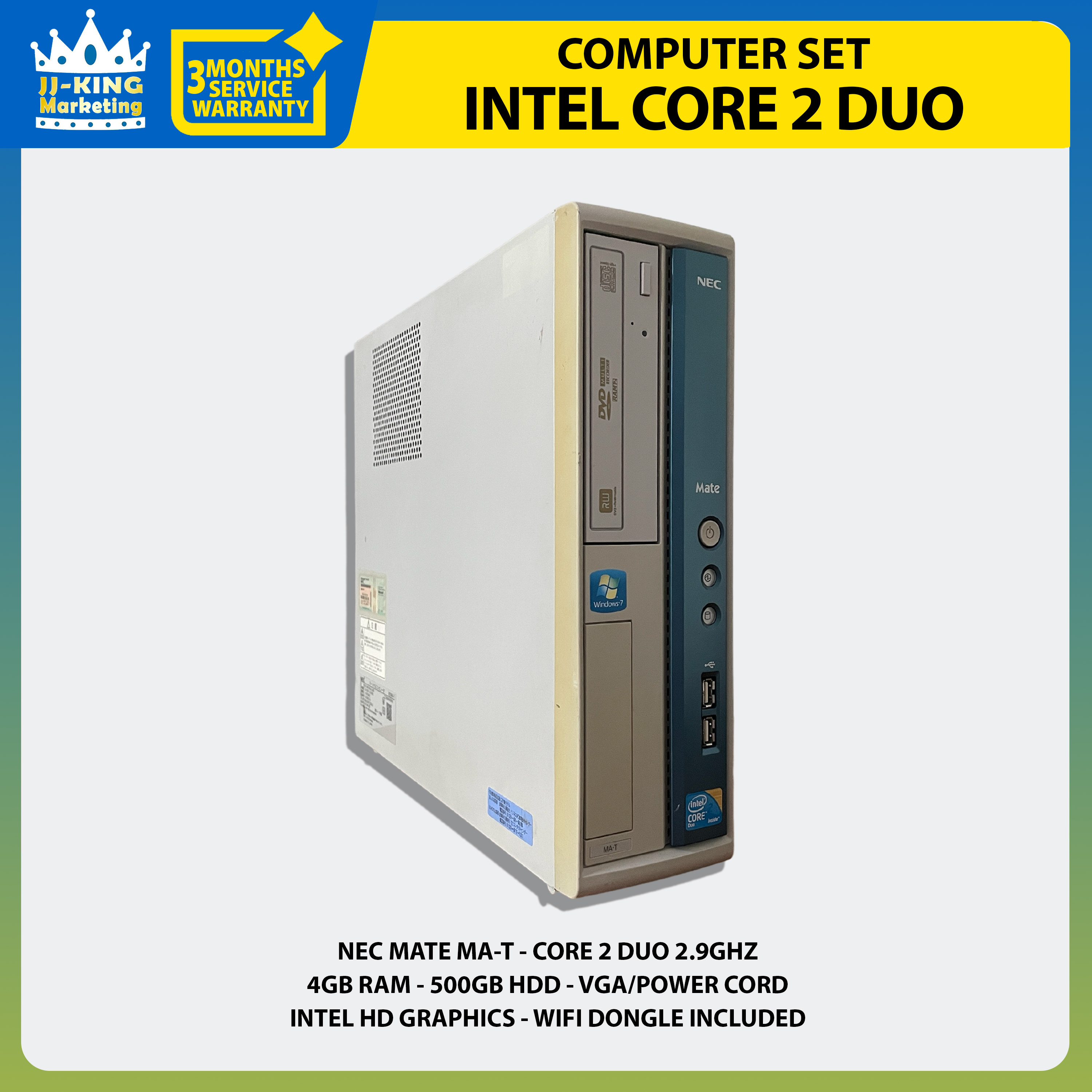 Computer Set Nec Mate / Intel Core 2 Duo E7500 / 4GB Ram 500GB HDD ...