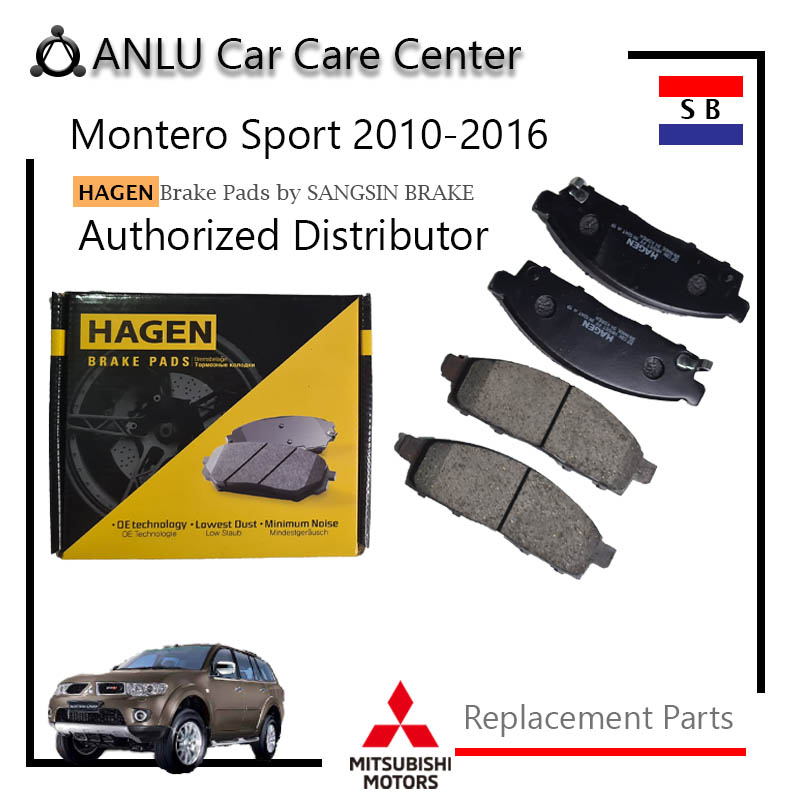 HAGEN Brake Pads Front for Mitsubishi Montero 2010-2017 GP1361 Ceramic ...