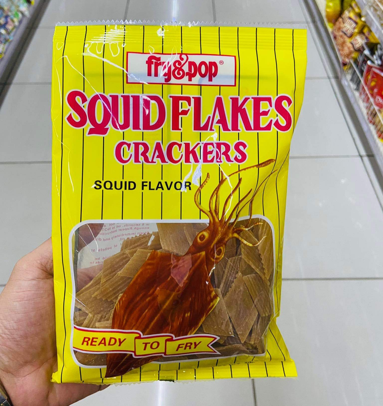 Fry&Pop Squid Flakes Crackers Ready to Fry 400g 200g ️ | Lazada PH