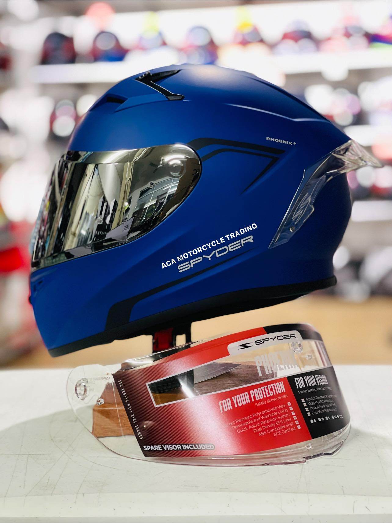 Spyder Phoenix+ V2 Full-face Single Visor Helmet w/ FREE CLEAR VISOR ...