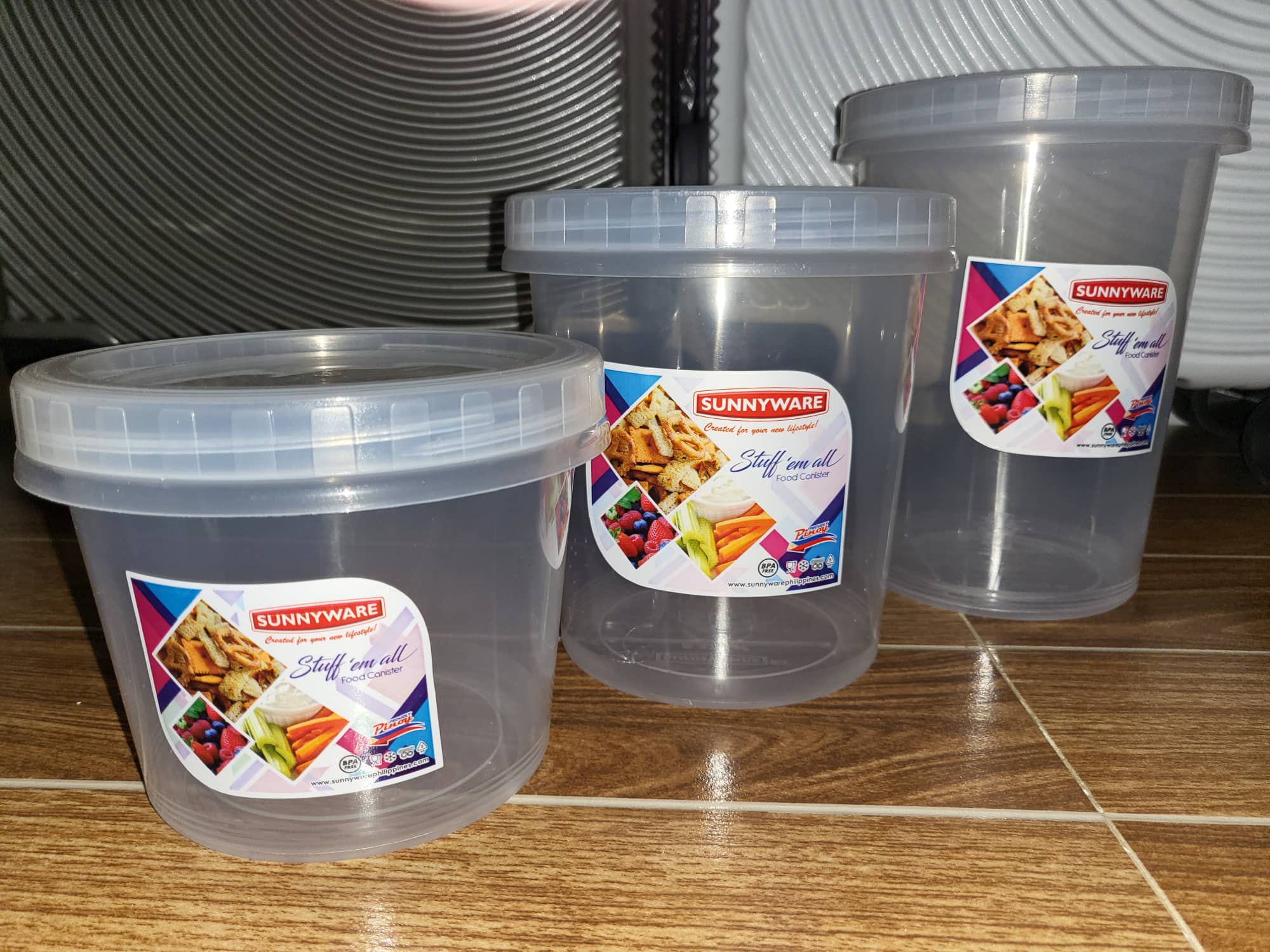 garapon REUSABLE Food canister / storage / powder container - round ...