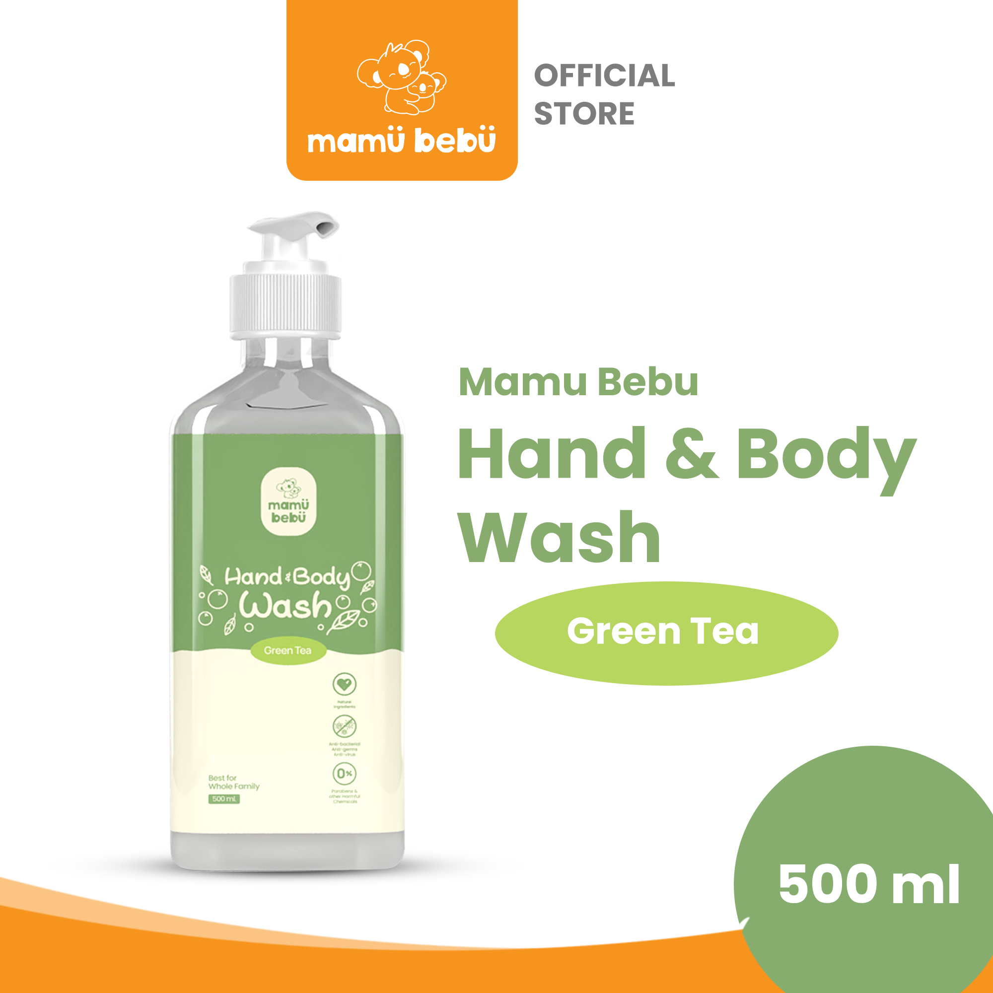 Mamu Bebu Natural Body Wash - Green Tea 500ml | Lazada PH