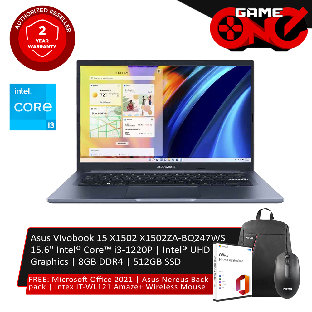 Asus Vivobook 15 X1502 X1502ZA-BQ247WS 15.6" Intel® Core™ i3-1220P ...