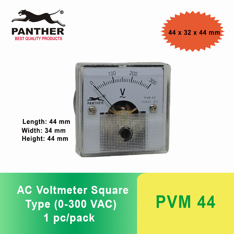 AC Voltmeter Square Type PVM 44, PVM 50,PVM 80 (0-300 VAC) | Lazada PH