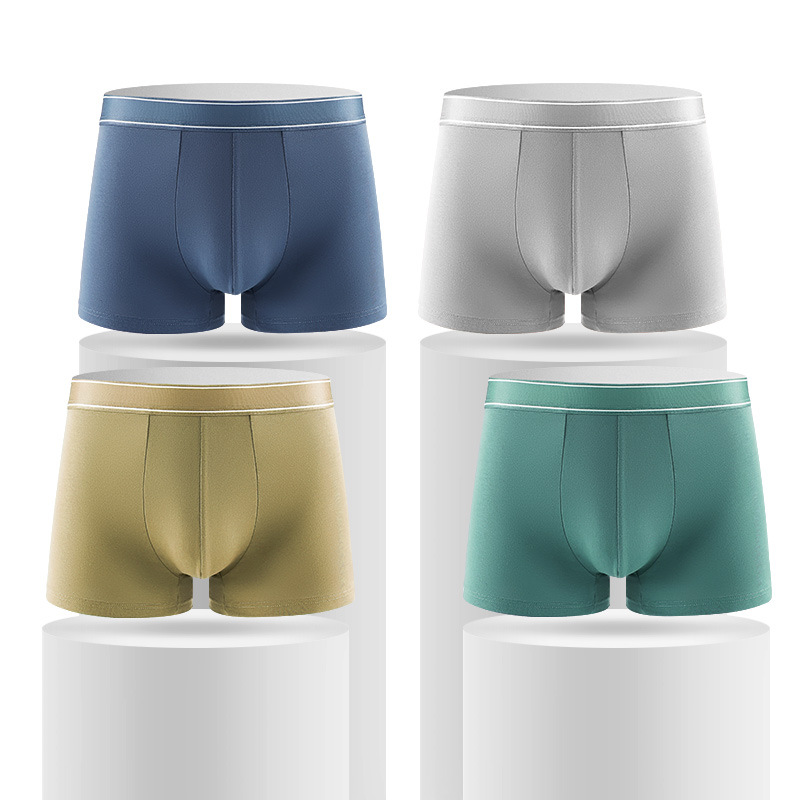 （HOT) Classic Men's Solid Color Underwear er Shorts Head plus Size ...