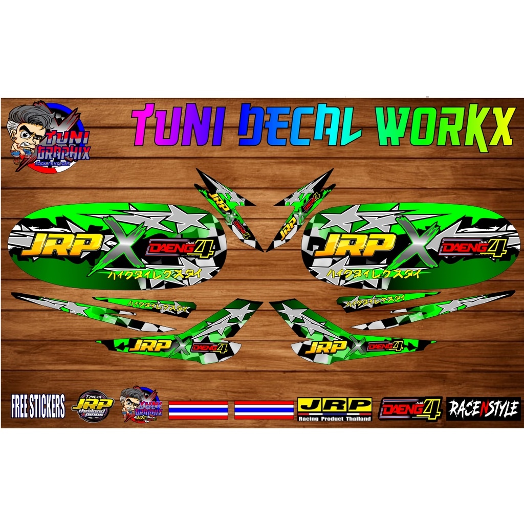 KAWASAKI BAJAJ CT1OO/CT125 SEMI FULL V2 (JRP X DAENG DECAL STICKER ) 8 ...