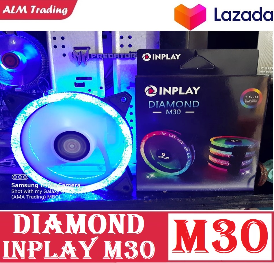 INPLAY DIAMOND M30 RGB FAN 1 IN ONE KIT 12CM COOLING FAN 16.8 MILLION ...