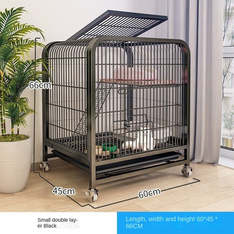 【Cod+Local Shipment】Cat cage, cat house, large space, two-story pet ...