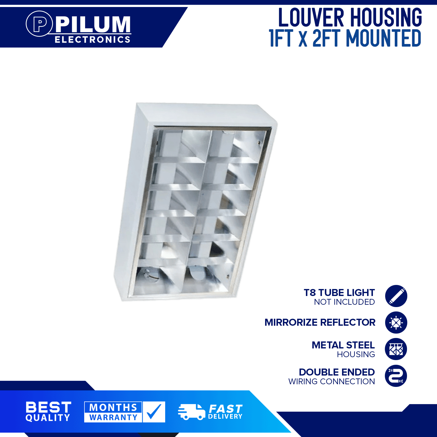 High Quality Louver Housing with or without T8 LED Tube Light ...