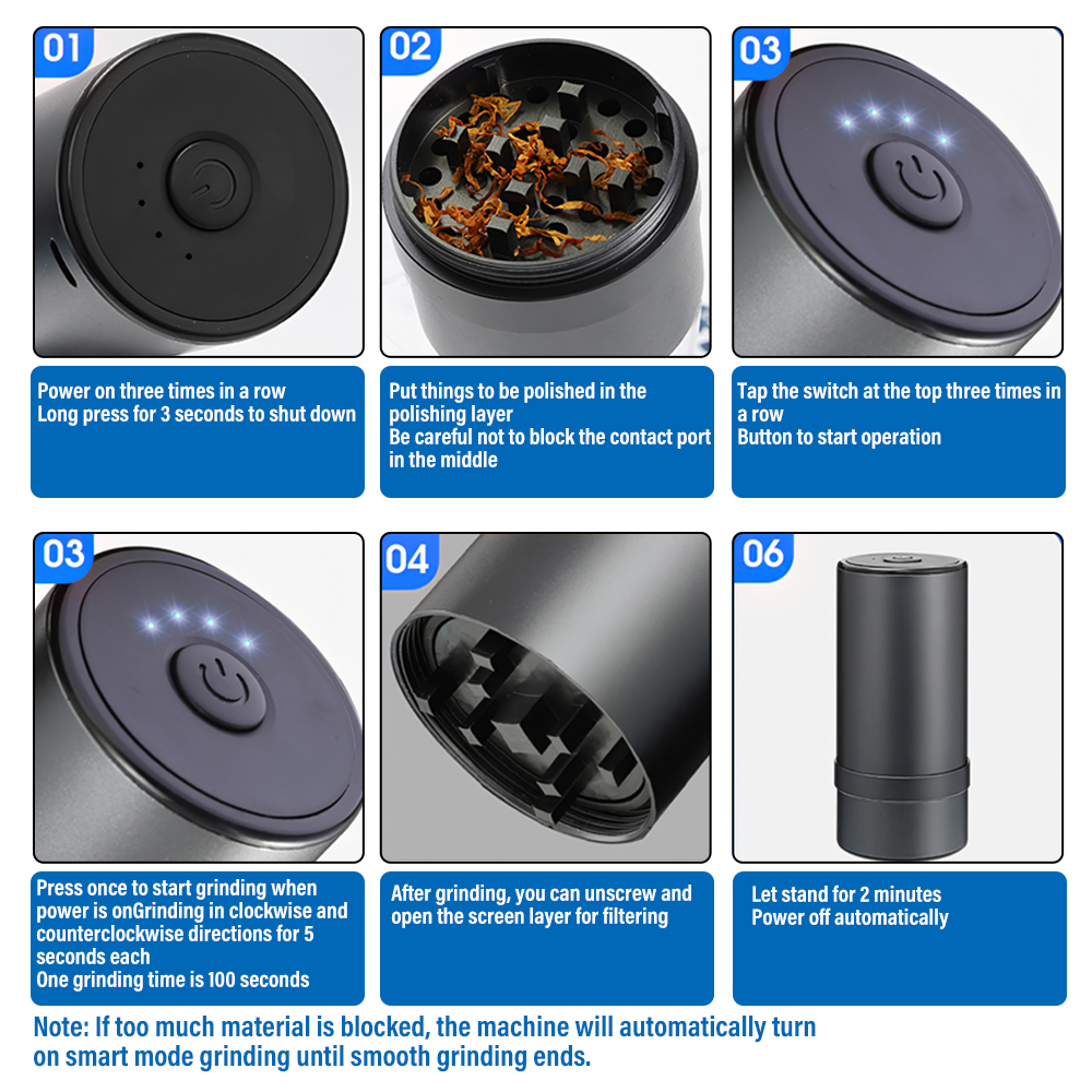 Rolling Stoner Premium Intelligent Two-way Grinding Metal Charge Spice ...