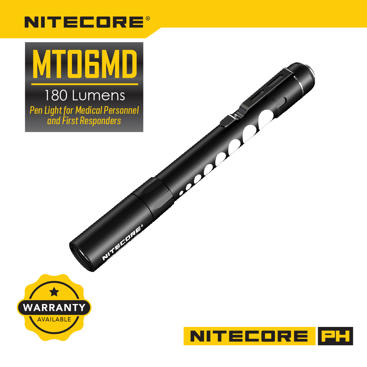 Nitecore MT06MD 180 Lumen Pen Light for Medical Personnel | Lazada PH