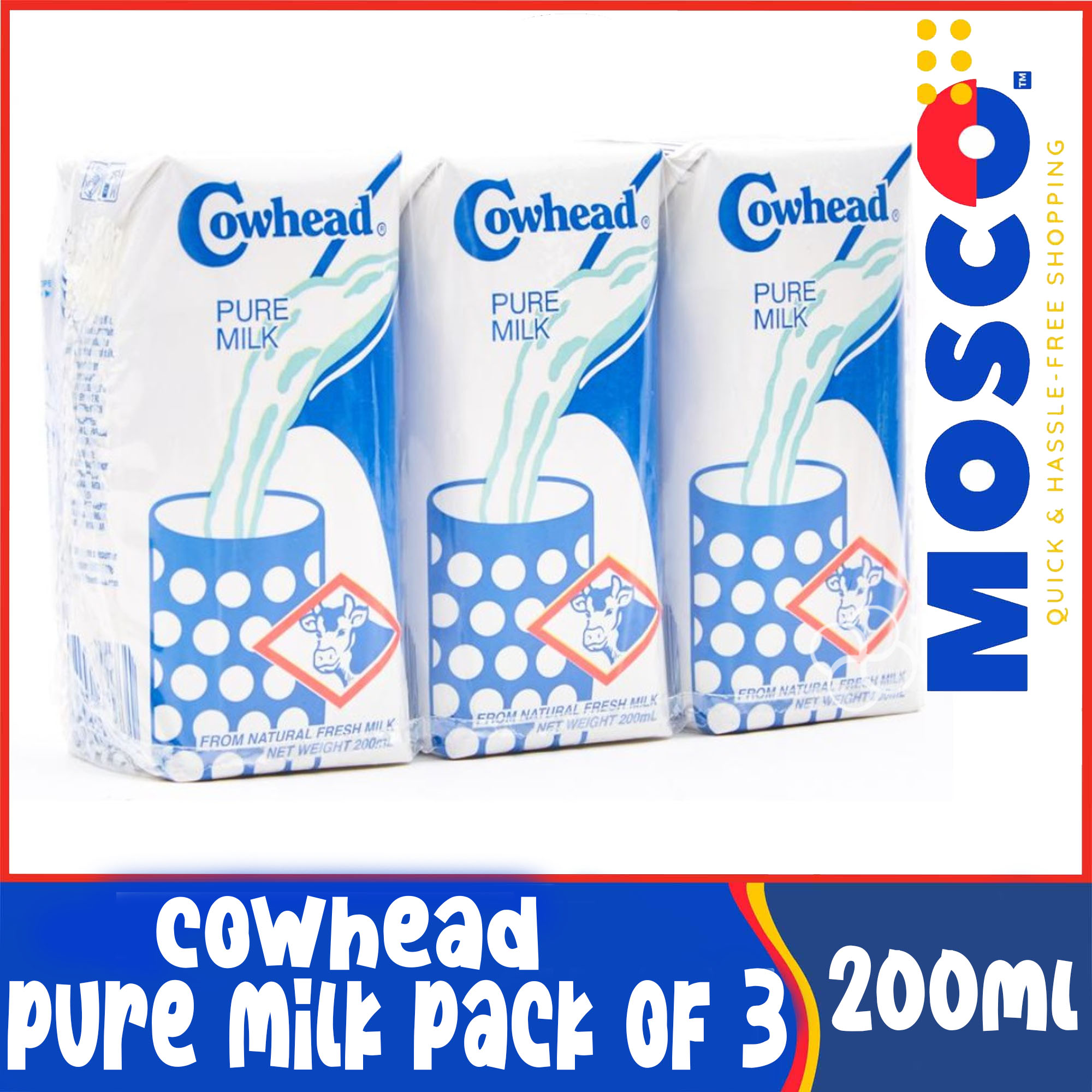 Cowhead Pure Milk 3 x 200mL | Lazada PH