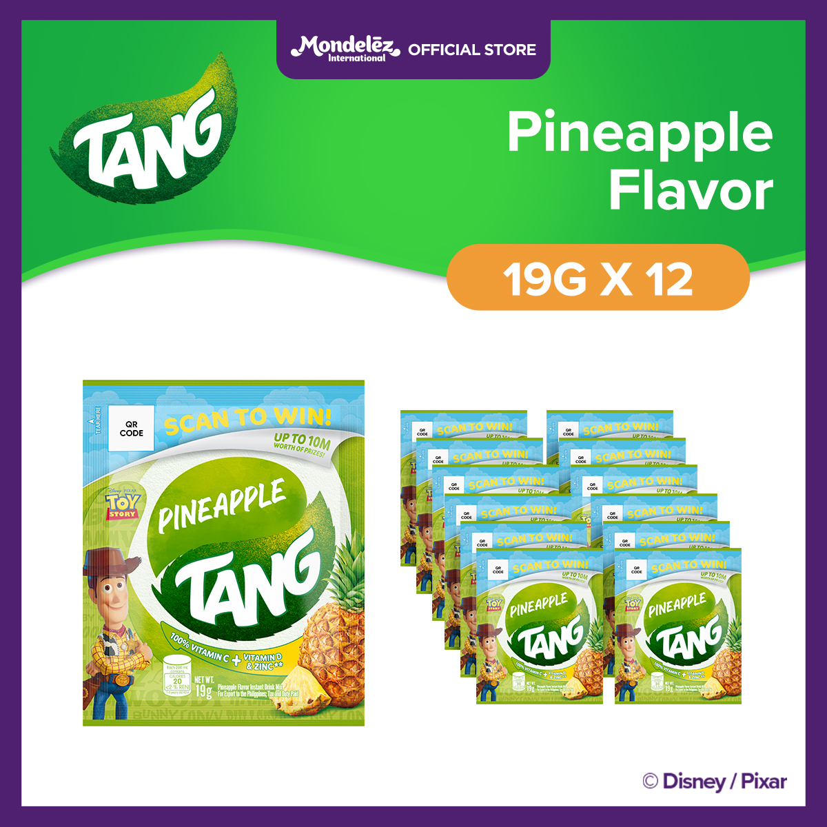 Tang Instant Drink Mix - Pineapple Flavor 19g with Vitamins and ...
