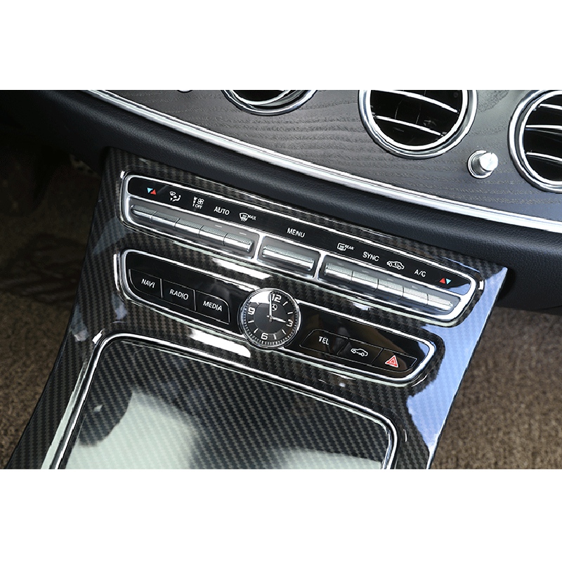 Car Center Control Gear Shift Panel Decorative Trim Cover Carbon Fiber ...