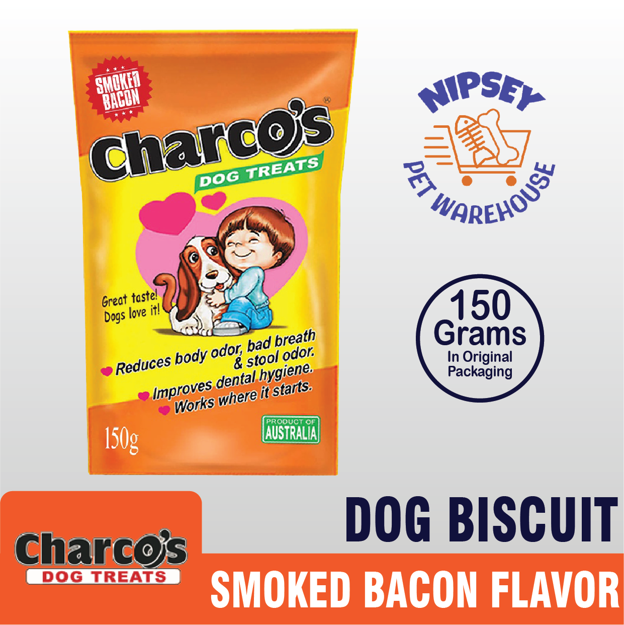 CHARCO'S DOG TREATS SMOKED BACON FLAVOR 150g | Lazada PH