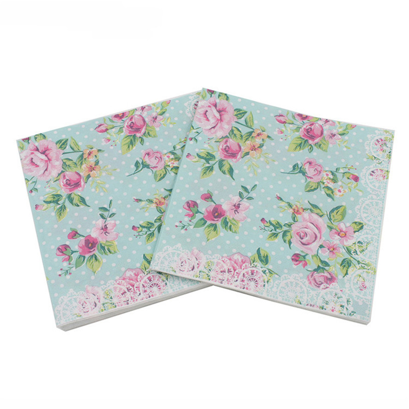 UG ???? Hot Sale design color printing paper napkins rose festive party ...