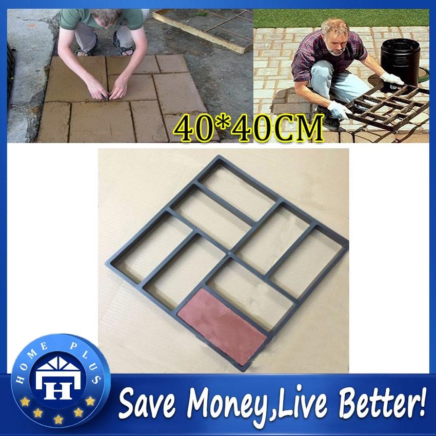 【Hexagon/Roma/Tile/Brick】Plastic Pathway Path Floor Maker Mold DIY ...