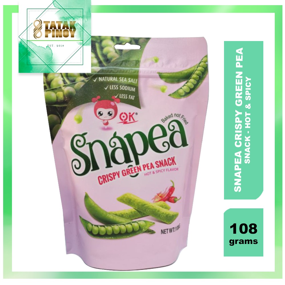 TATAK PINOY Ok Snapea Crispy Green Pea Snack Hot & Spicy Flavor 108g ...