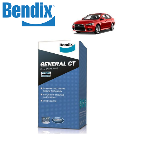 Brake Pads Rear Set Bendix DB1686 For Mitsubishi Lancer 2003 to 2013 ...