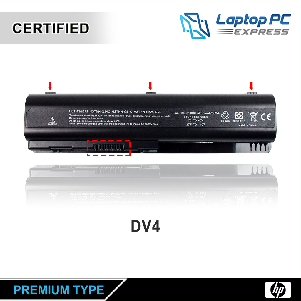 HP Laptop Notebook Battery DV4 Compatible with HP Compaq Presario EV06 ...