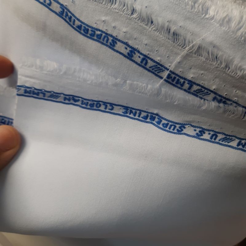 l#'Fabric per YARD: US Klopmann Superfine Clothman white nurse school ...