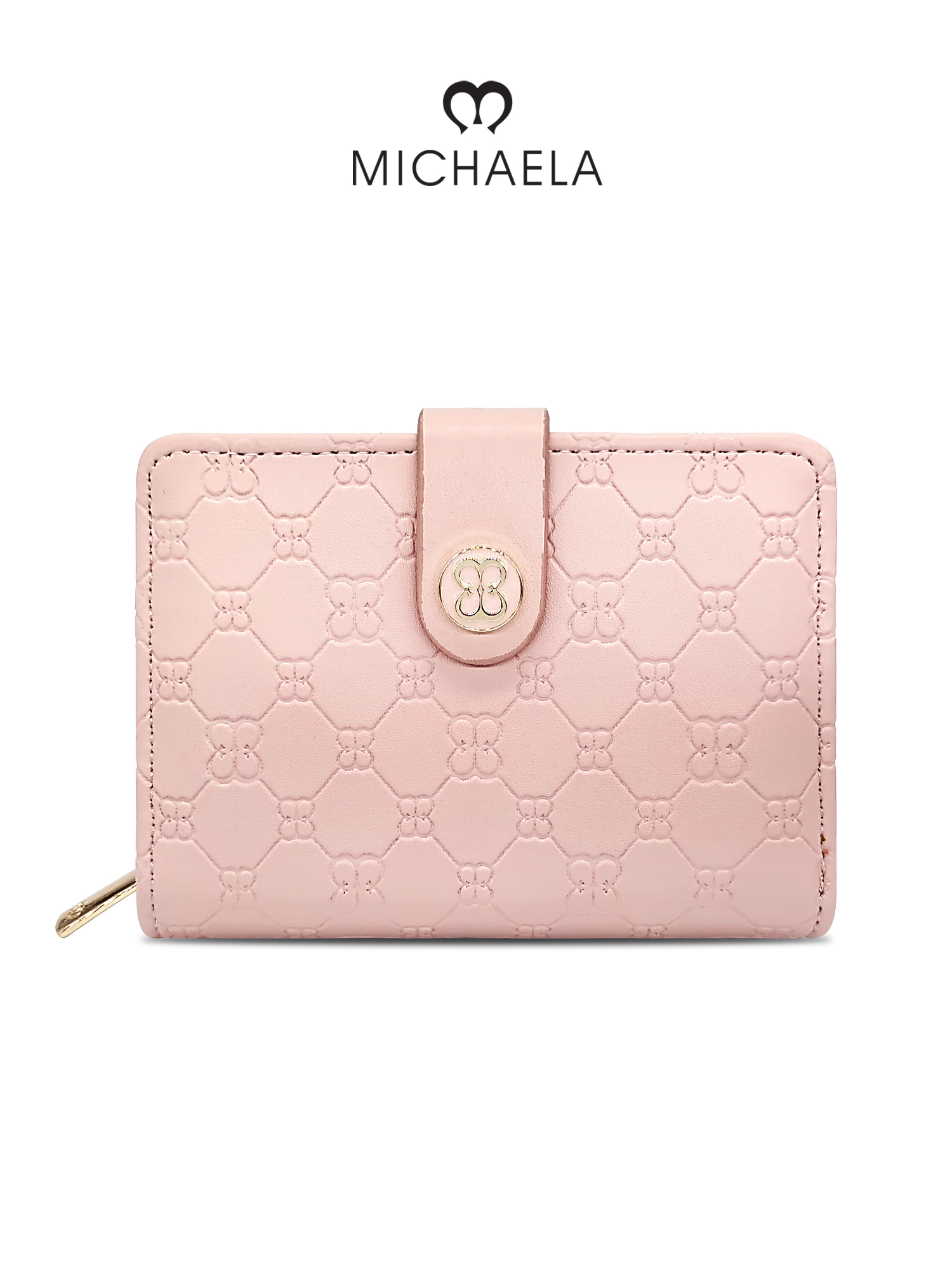 MICHAELA Short Wallet for Women Girls Spacious Compact Embossed Leather ...