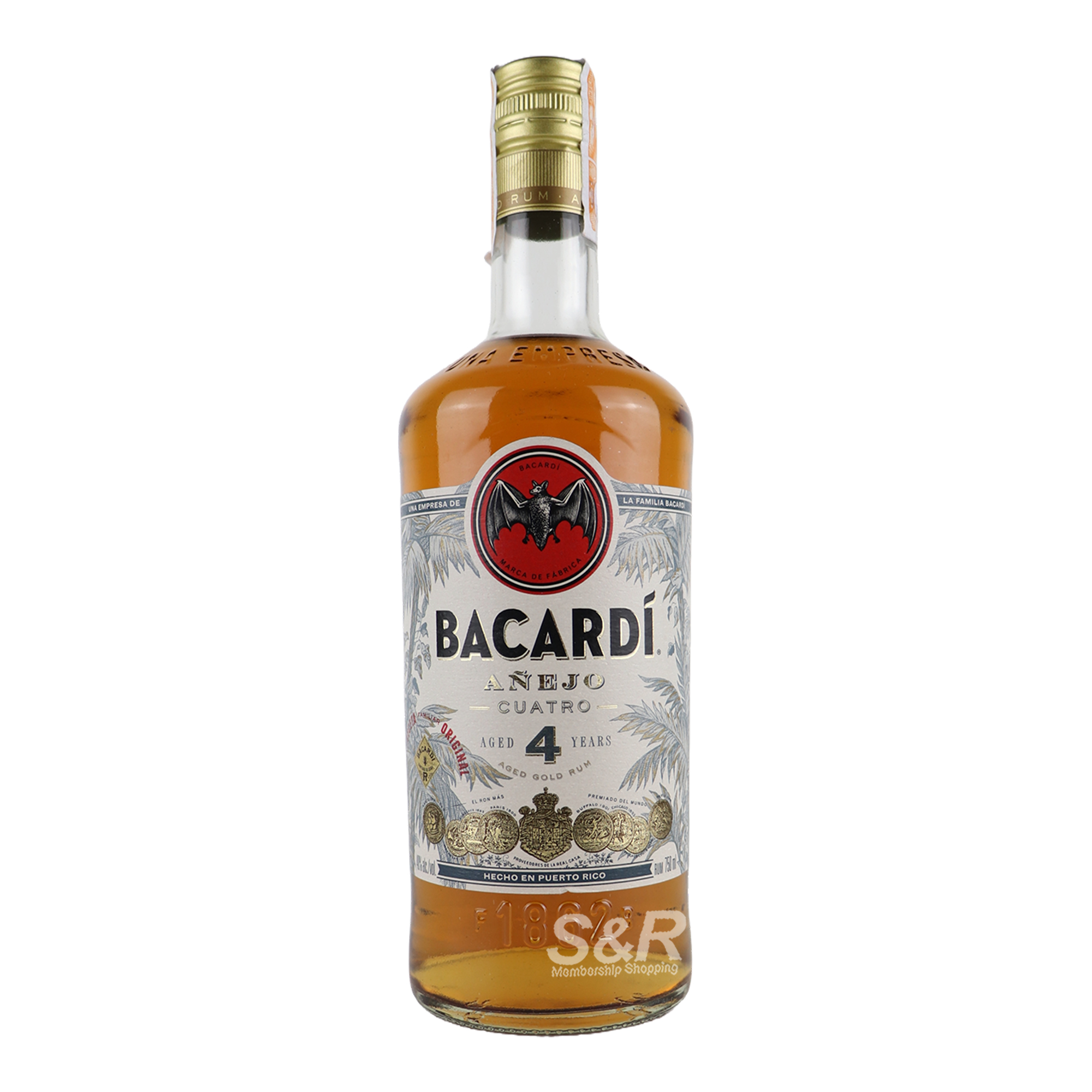 Bacardi Añejo Cuatro Aged Gold Rum 750mL | Lazada PH