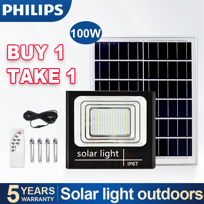 Philips Solar Light 500W High Power Solar Light Outdoor Lamp White Warm ...