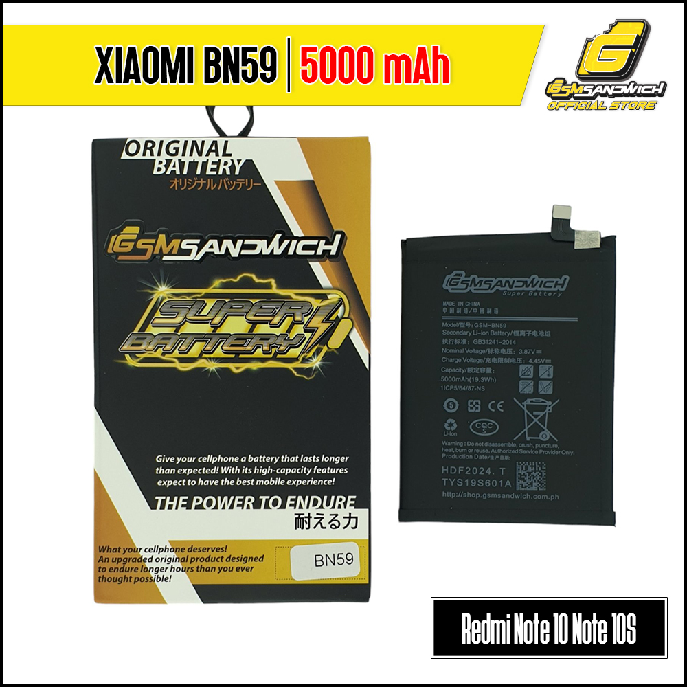 GSMSandwich Super Battery BN59 for XIAOMI Redmi Note 10 Note 10S ...