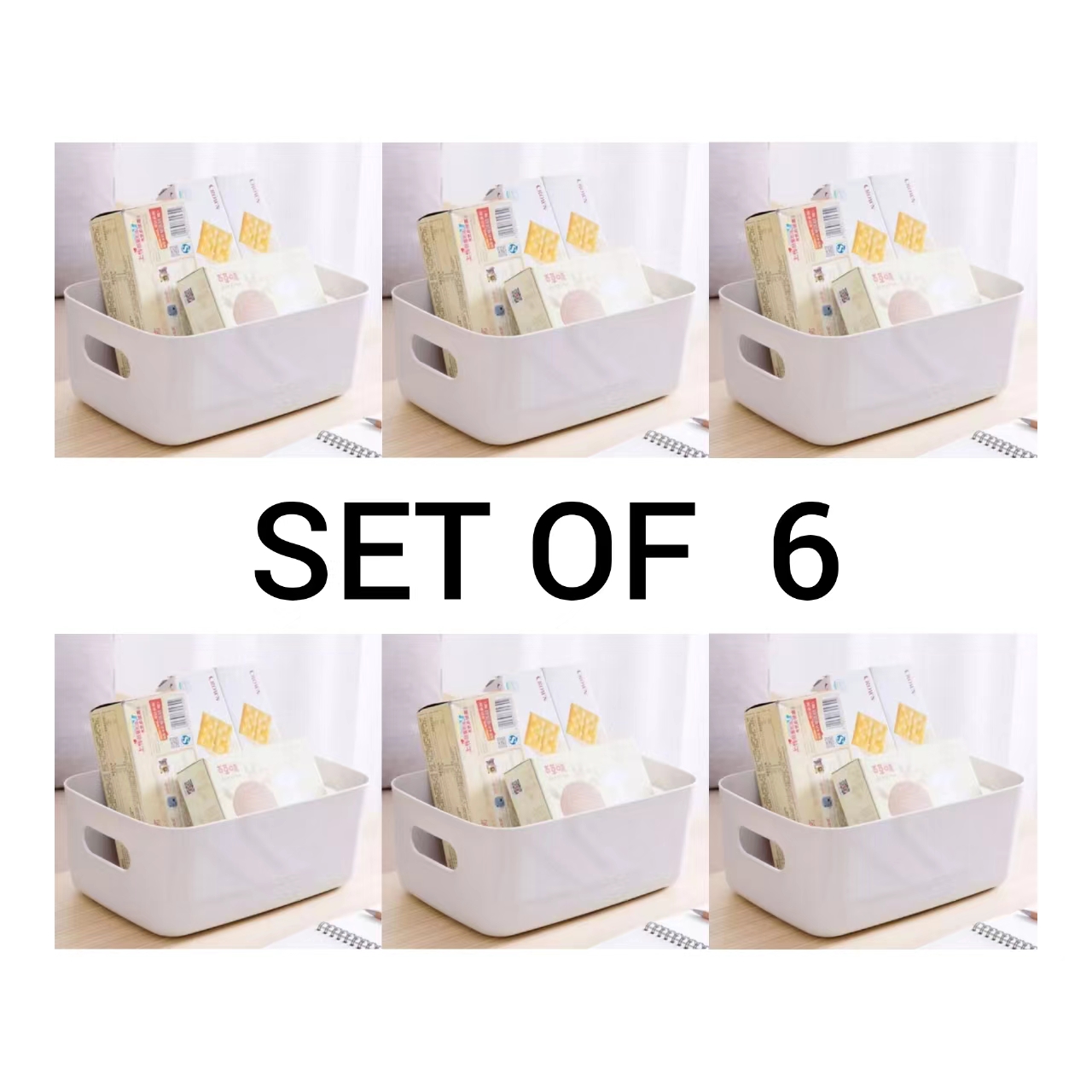 (NEW) Plastic Storage Box Sundries Basket Make Up Jewelry Storage Case ...