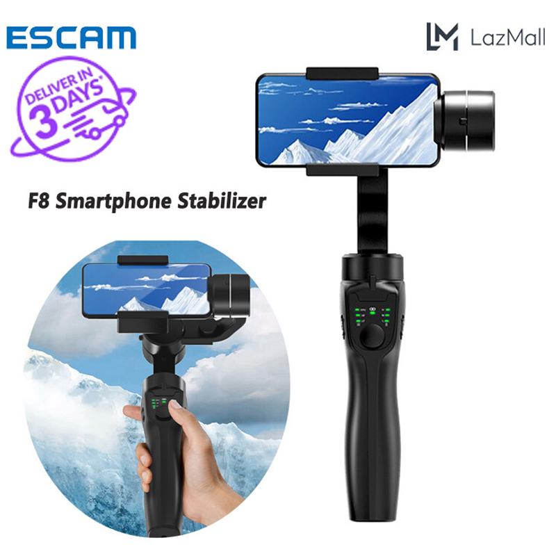【Manila Stock】ESCAM F6 3-Axis Mobile Phone Gimbal Stabilizer For Phone Vlogging Mobile ...