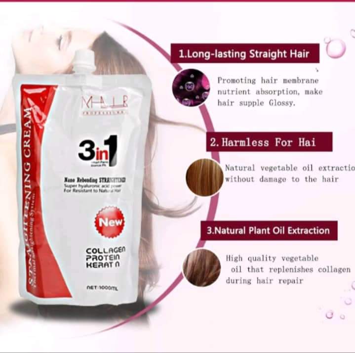 One-Step Rebonding Cream: 3-in-1 Nano Rebonding Straightener 1000mL ...