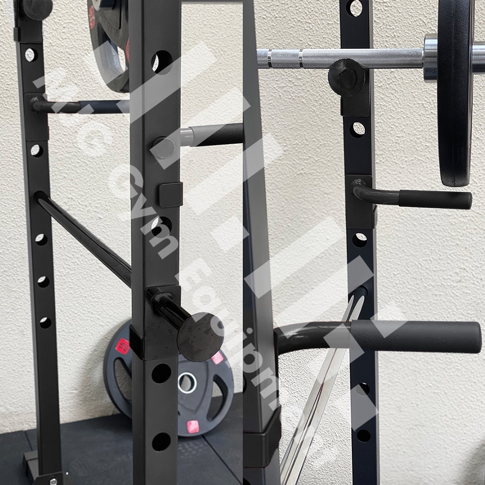 Heavy Duty Power Rack Power Cage w/ Landmine Dip Attachment Pull Up Lat ...