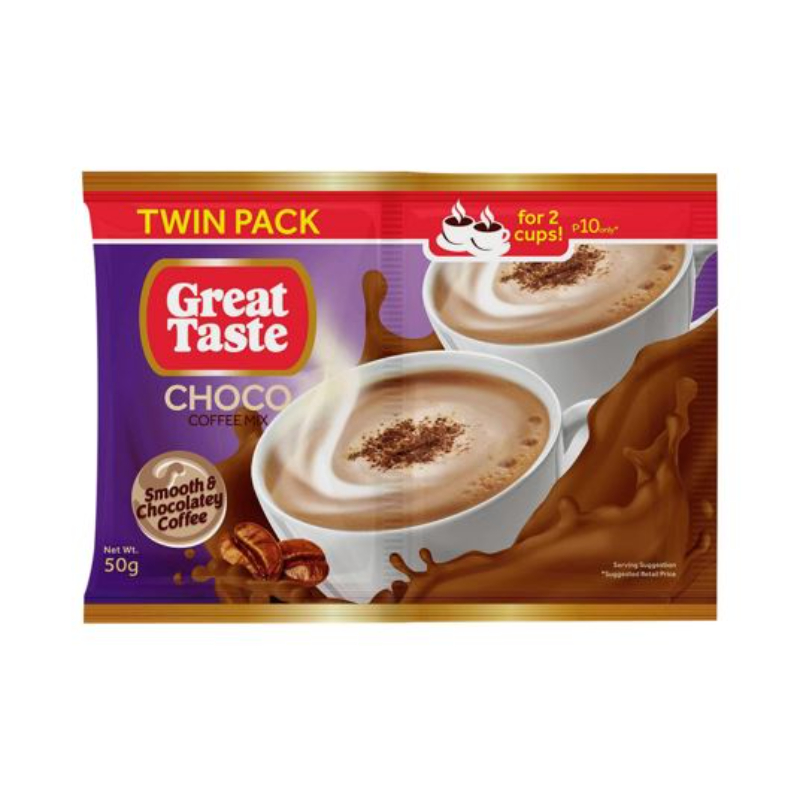 Great Taste 3-in-1 Coffee Mix Choco Twin Pack 50g | Lazada PH
