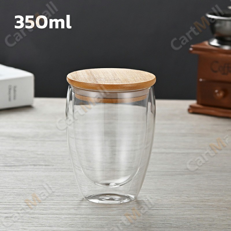 Transparent Double Wall Glass Cup Coffee Mug Heat Resistant Cup 80ml/150ml/250ml/350ml/450ml ...