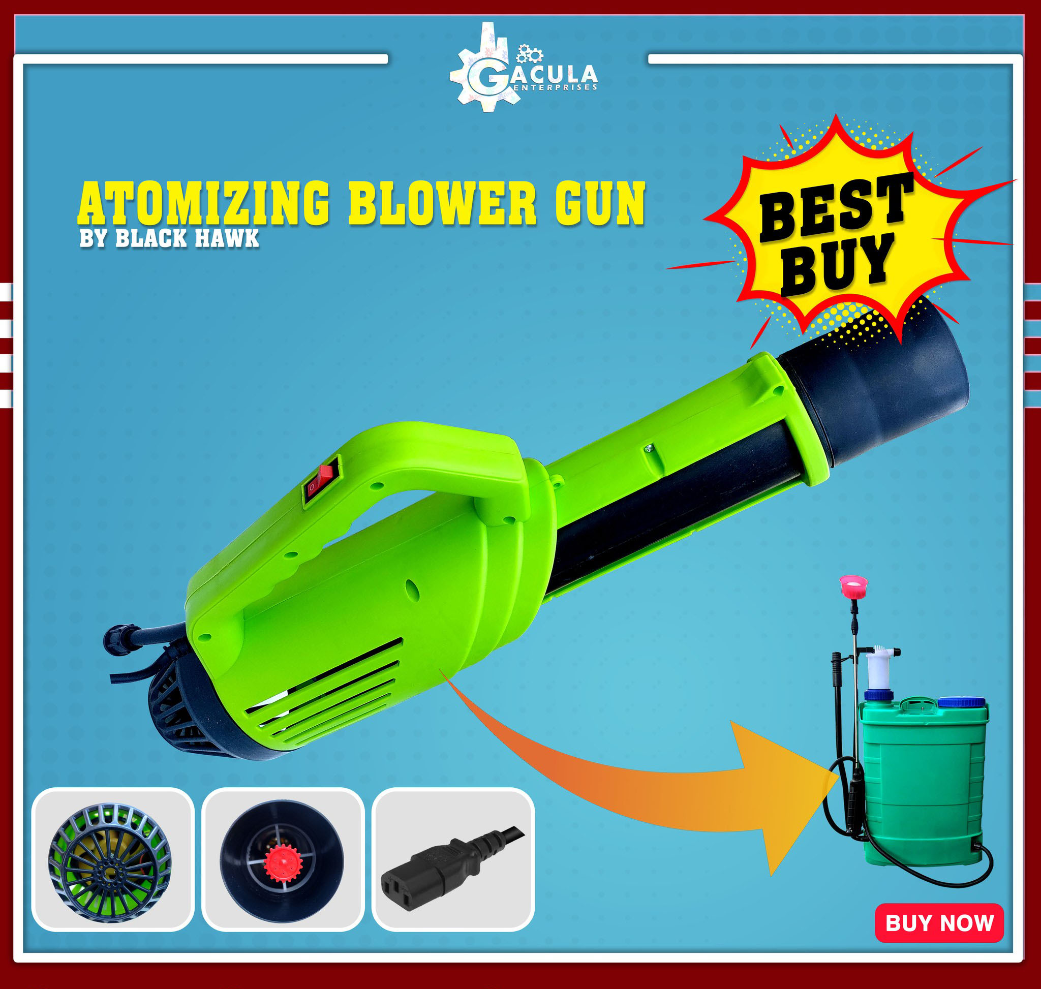 Mist Gun Blower For Knapsack 2 in 1 Electric and Manual Sprayer | Lazada PH