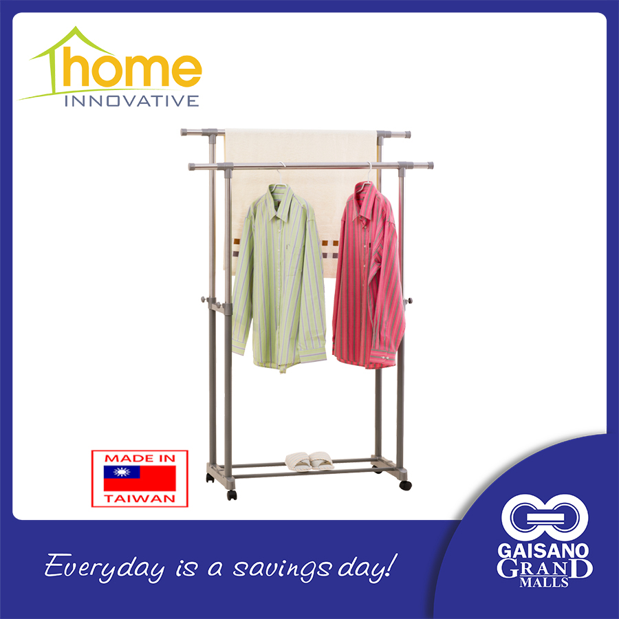 HOME INNOVATIVE Rack, Heavy Duty Garment Rack Double Layer with ...