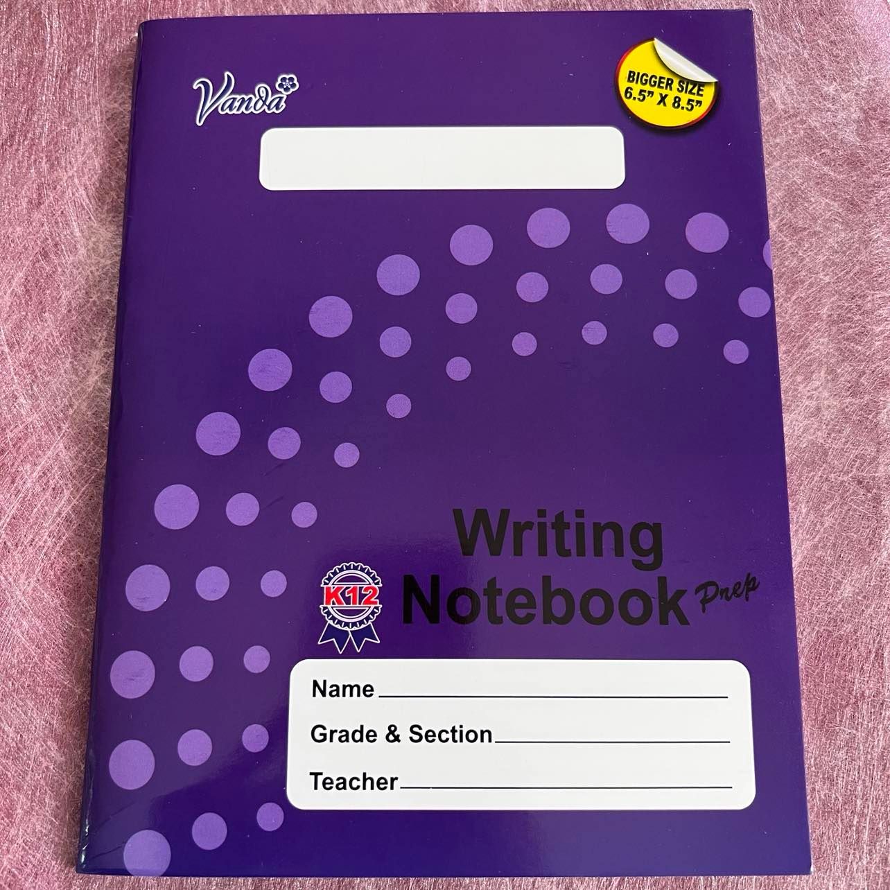 VANDA K12 Prep Writing Notebook BIGGER SIZE 6.5x8.5" (SOLD PER PIECE ...