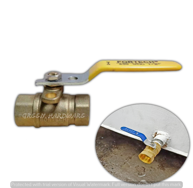 1PCS Brass Ball Valve w/ Lockwing 1/2" Ball Valve, Premium Full Port ...