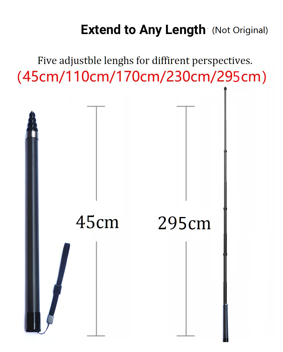 Insta360 X3 / ONE X2/X/RS/R/Go/EVO Invisible Selfie Stick For GO 2 ...