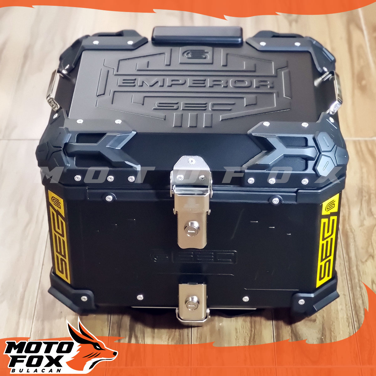 SEC EMPEROR 45L Alloy Top Box with Back Rest - SPECIAL PRICE | Lazada PH