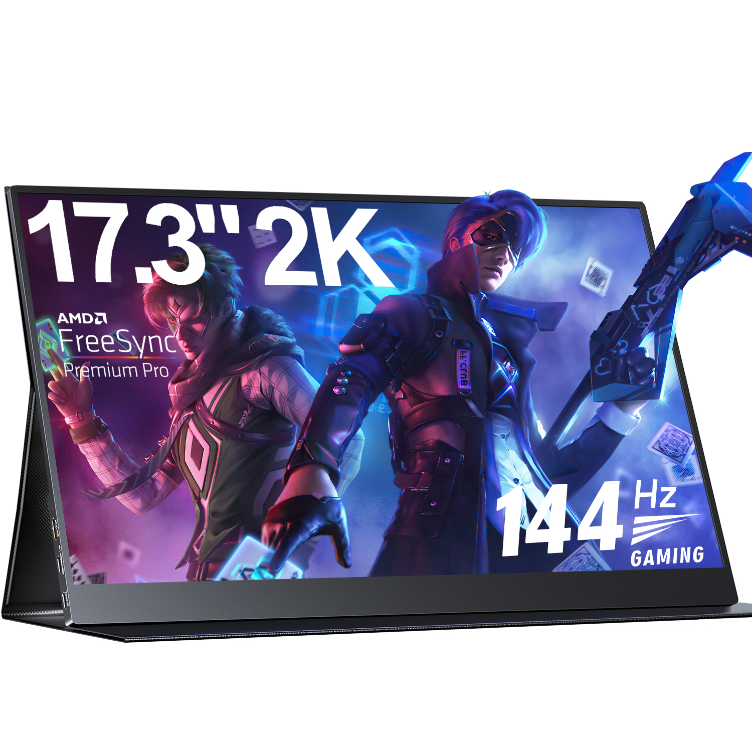 UPERFECT 17.3 inch portable monitor 2K IPS display 144hz game monitors ...