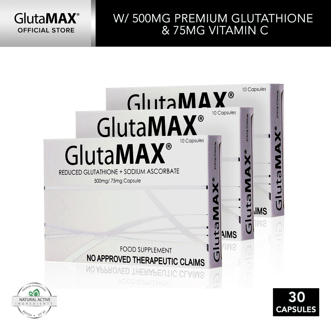 GlutaMAX Glutathione Whitening Lightening 30 Capsule Antioxidant Anti ...