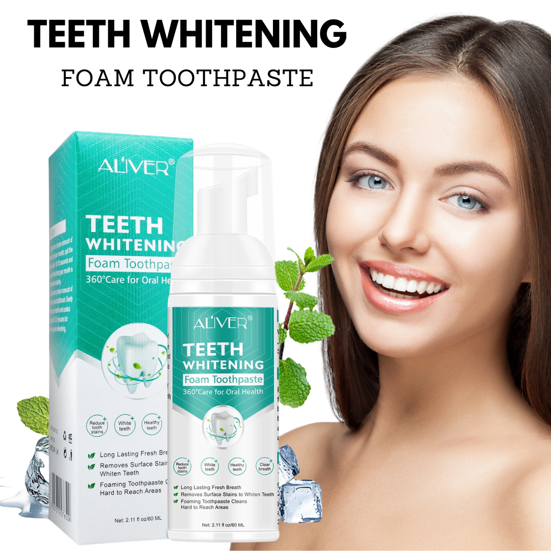 Whitening Mousse Foam Toothpaste: Tartar Remover, Stain Removal, Long ...
