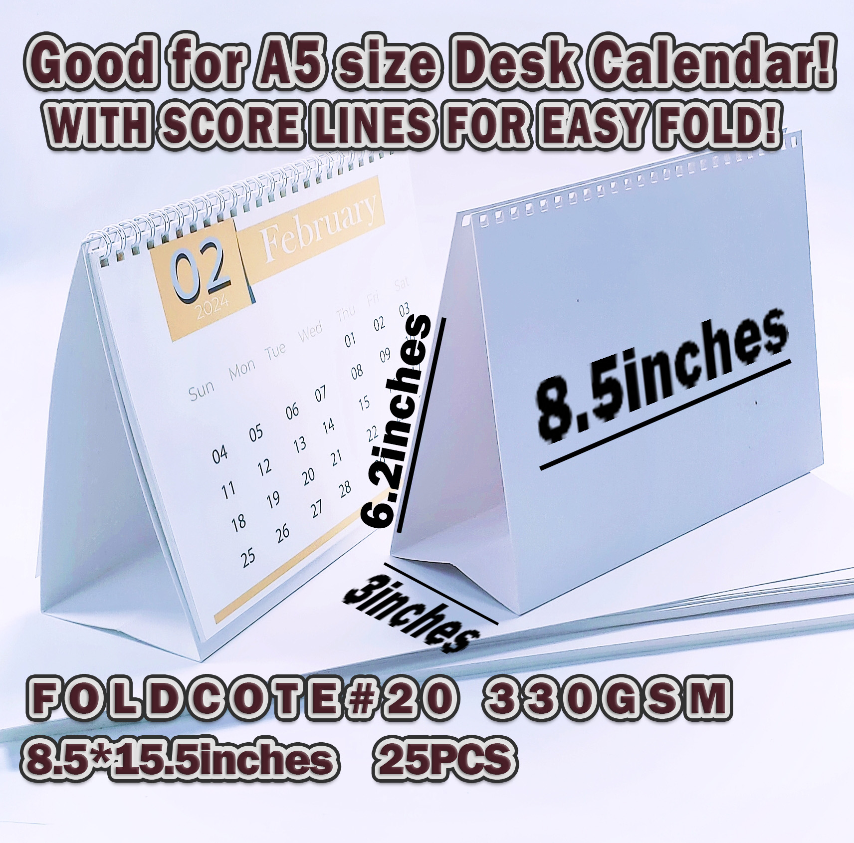 Foldcote 330gsm desk calendar MAKAPAL! Desk Calendar Standee with Score ...